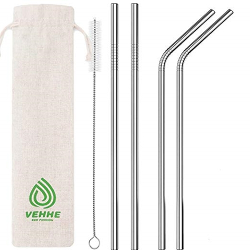 Wallis Companies Star Site Stainless Steel Reusable Drinking Straws